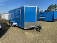 7 X 16 ENCLOSED CARGO TRAILER in Blue | Ready for Pick Up
