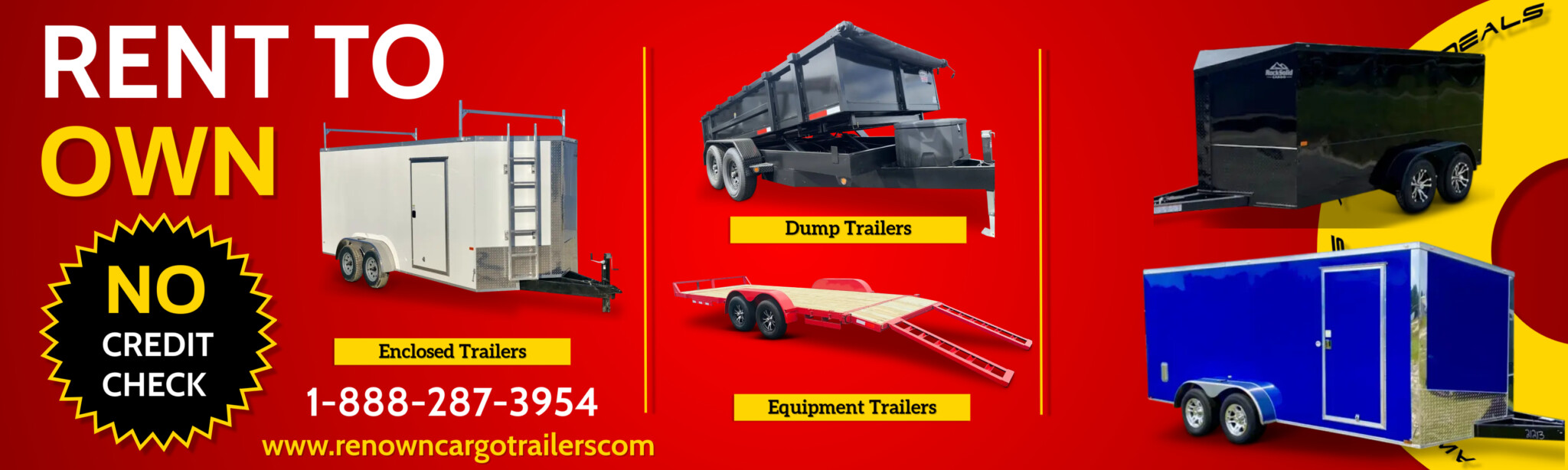 Rent to Own Trailers | Enclosed Trailers, Utility, Dump & More